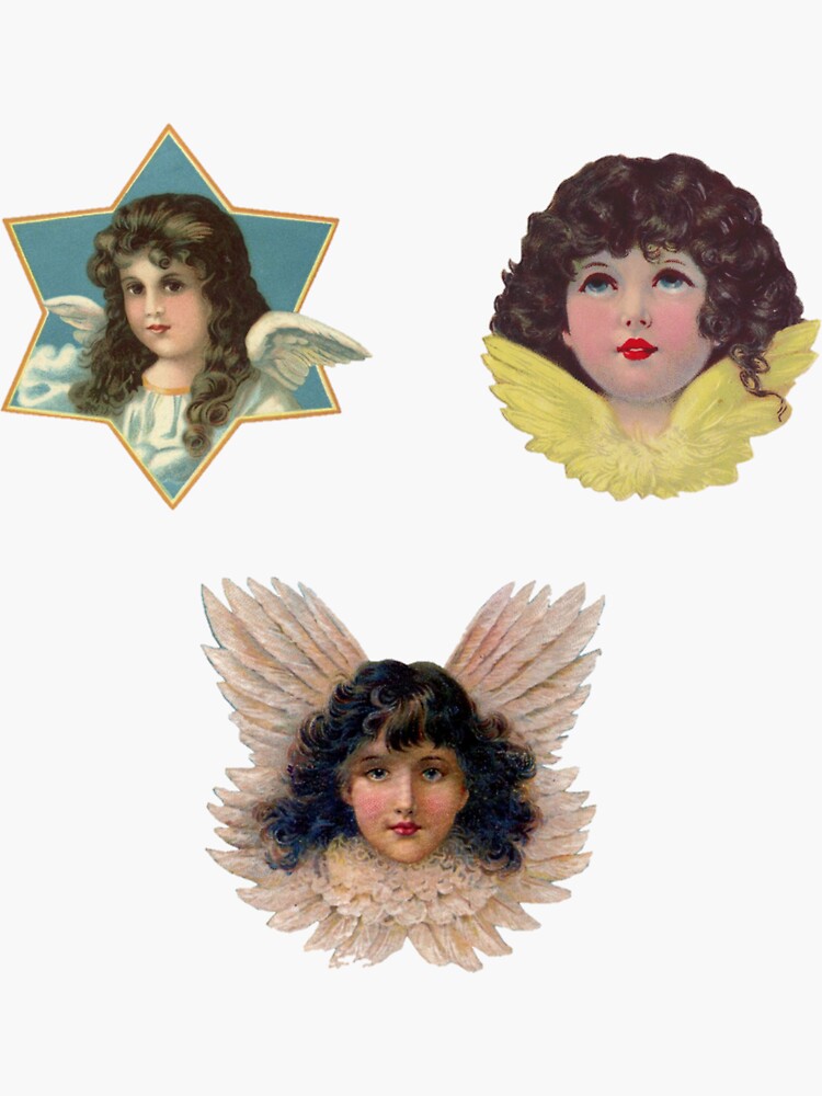 "vintage angels pack" Sticker for Sale by sickmaid | Redbubble