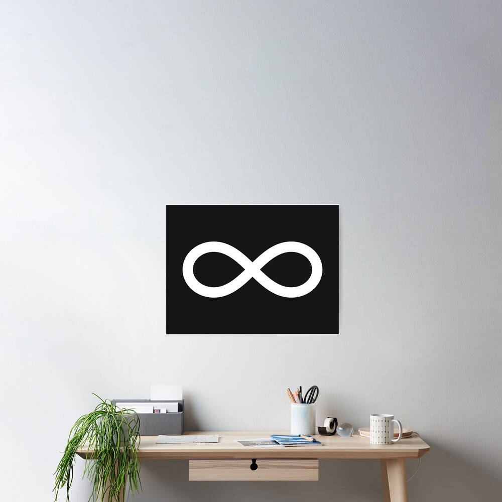 "Metis flag Infinity symbol on black background HD High Quality" Poster ...