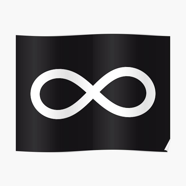 "Metis flag Infinity symbol on black background HD High Quality" Poster ...