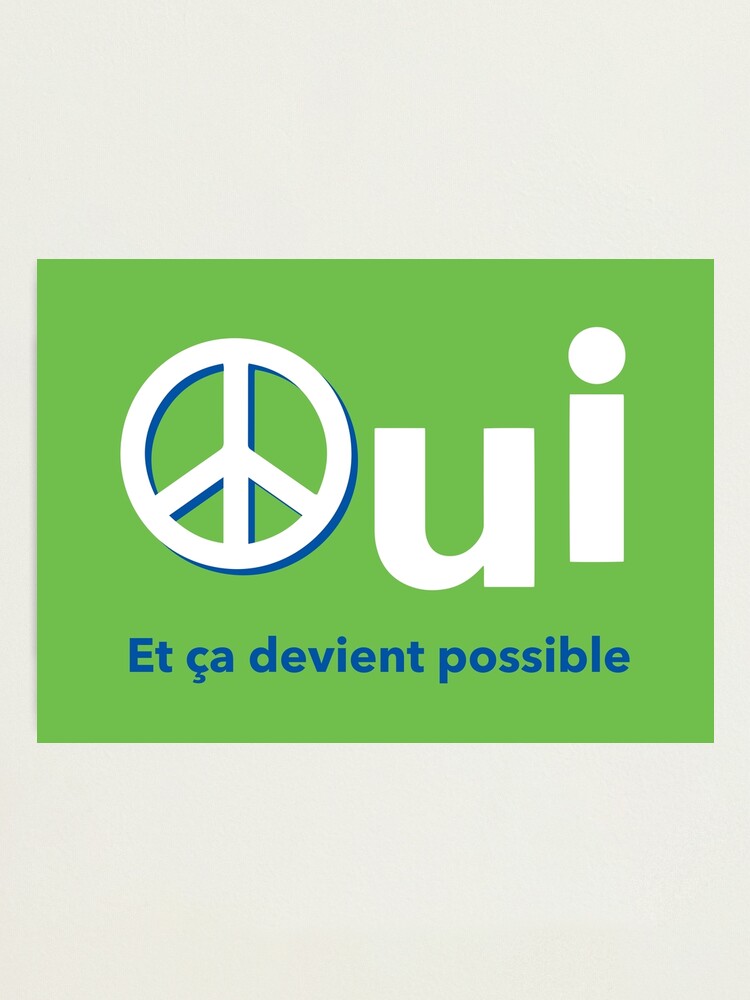 Lámina fotográfica «Oui Quebec Referendum 1995 cartel adhesivo verde ...