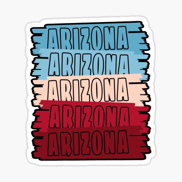 "Arizona State Name" Sticker for Sale by MoonsmileProd | Redbubble