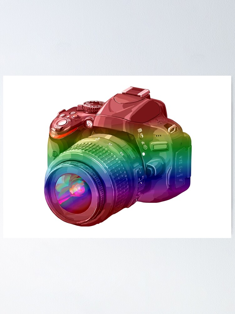 "Rainbow Camera" Poster for Sale by DeborahCamp | Redbubble