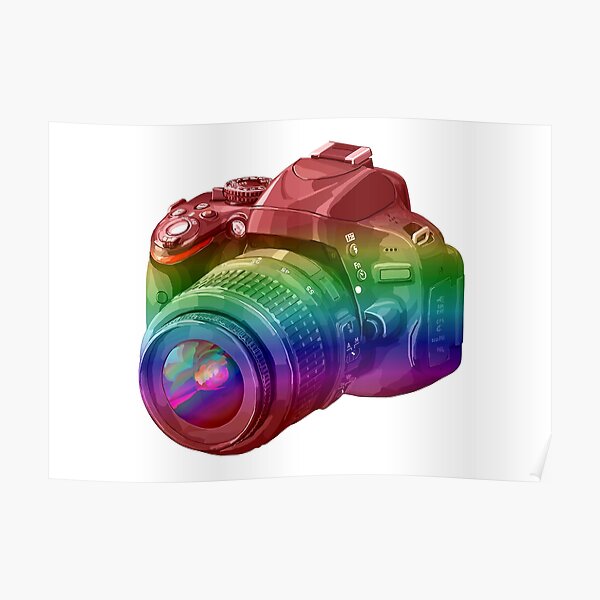 "Rainbow Camera" Poster for Sale by DeborahCamp | Redbubble