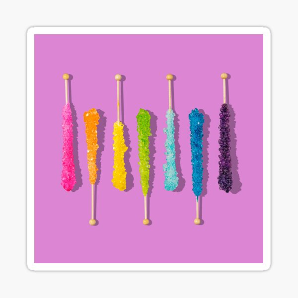 "Rainbow Rock Candy " Sticker for Sale by newburyboutique | Redbubble