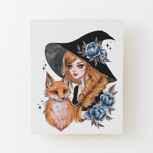 "Fox witch" Mounted Print by ARiAillustr | Redbubble