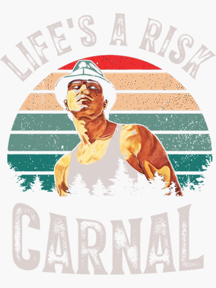 Pegatina «La vida es un riesgo Carnal» de kimchi446 | Redbubble