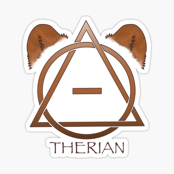 "Bear Therian Theta Delta" Sticker for Sale by DraconicsDesign | Redbubble
