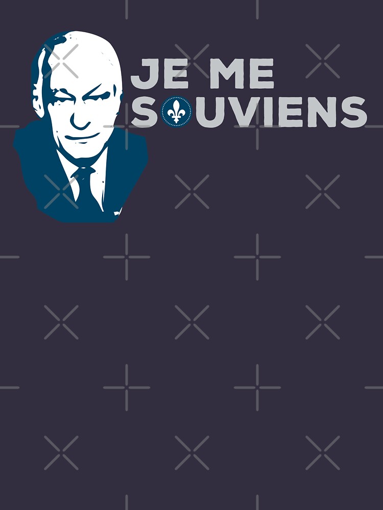 "René Lévesque Portrait Je me souviens motto bleu Quebec PQ Qc modern ...