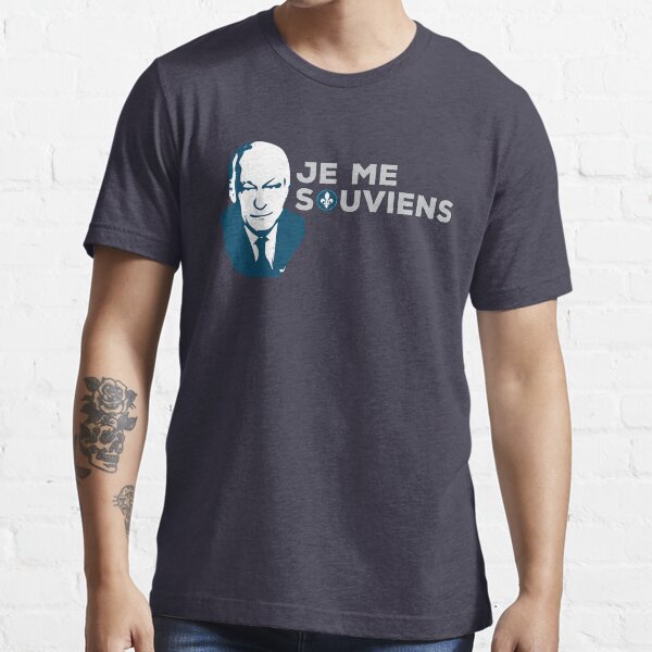 "René Lévesque Portrait Je me souviens motto bleu Quebec PQ Qc modern ...