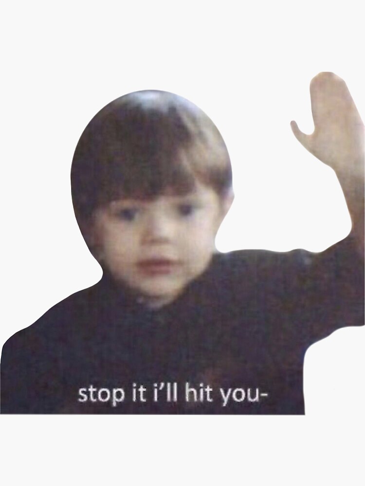 ""stop it ill hit you-" young harry styles meme!!" Sticker for Sale by ...
