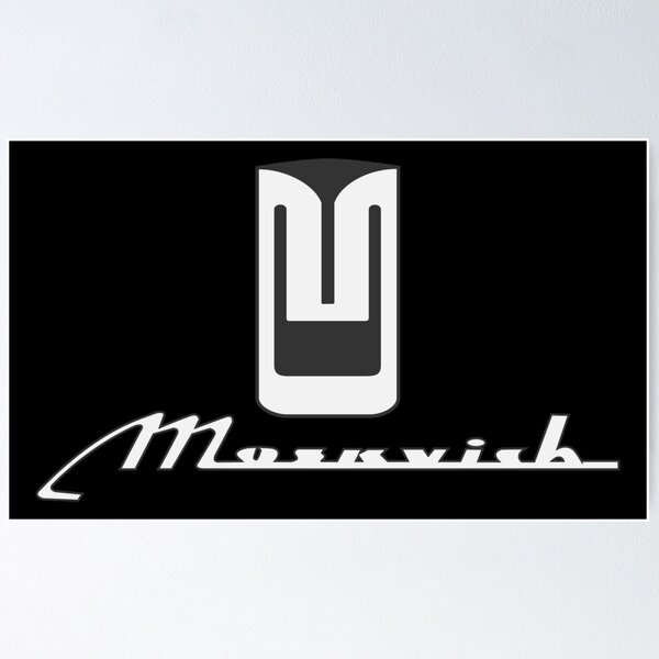 Poster for Sale mit "Logo von Moskwitsch Automobile" von Groenendijk ...