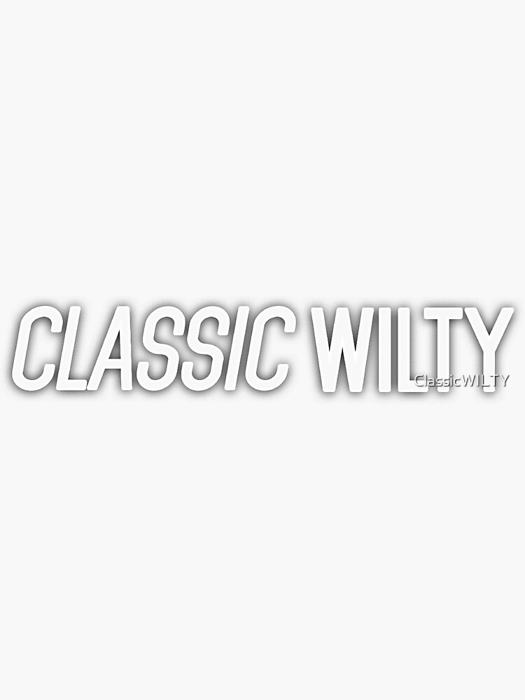 "Official Classic WILTY Logo (Bold White) | Classic WILTY" Sticker for ...