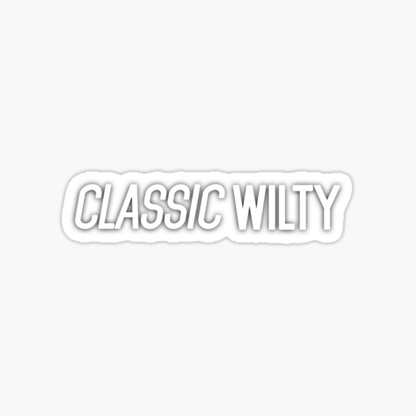 "Official Classic WILTY Logo (Bold White) | Classic WILTY" Sticker for ...
