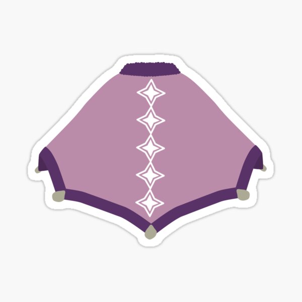"Purple fluffy cape" Sticker for Sale by Asenot | Redbubble