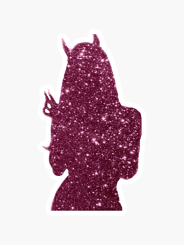 "Pink Glitter Devil" Sticker for Sale by Wondrlaand | Redbubble