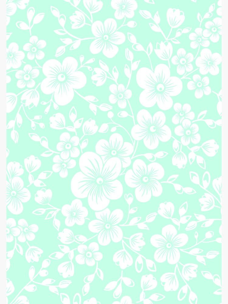 "Mint green notebook | Sakura" Sticker by Lapetiteredac | Redbubble