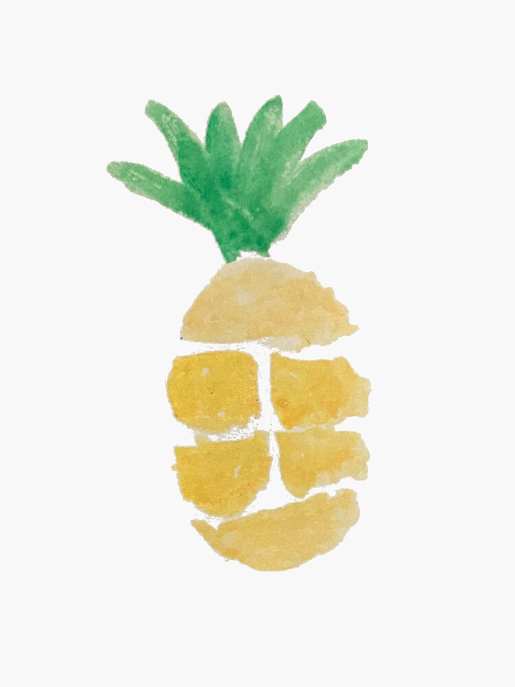 "Tropical pineapple drawing" Sticker by svenjakruchten | Redbubble