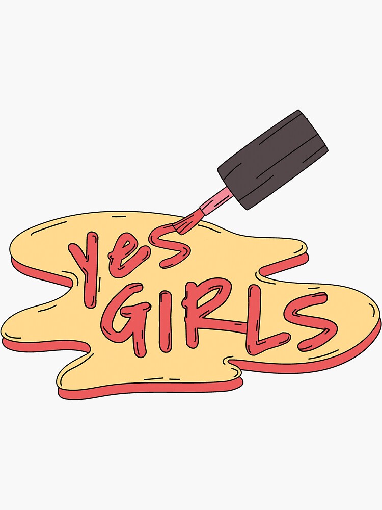 "Girl Pwr - Yes Girls" Sticker for Sale by TypeSayings | Redbubble