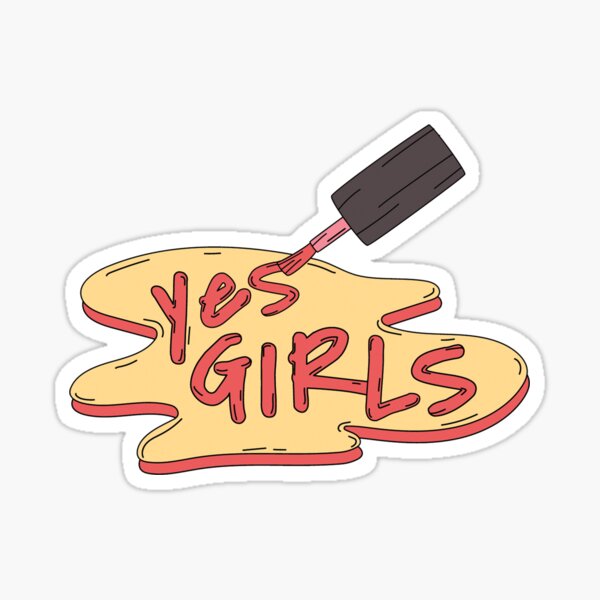 "Girl Pwr - Yes Girls" Sticker for Sale by TypeSayings | Redbubble