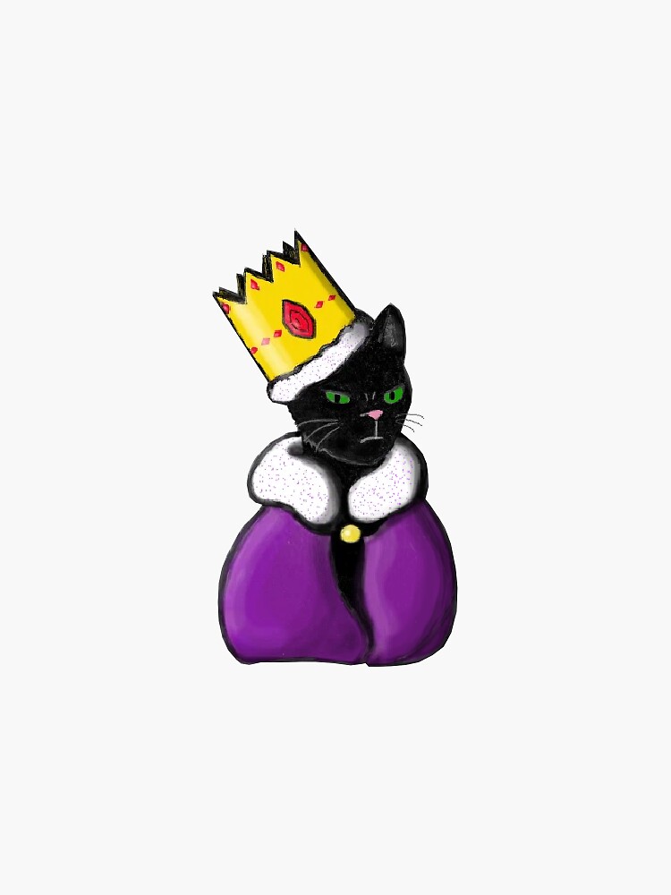 "Royal Kitty" Sticker by FionaLilly42 | Redbubble