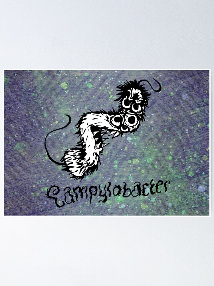 "Campylobacter" Poster for Sale by eliza-coli | Redbubble
