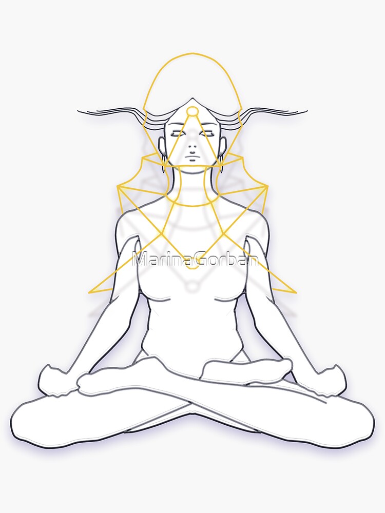 "Yoga Pose Vessel Tiphareth x Awareness" Sticker for Sale by ...