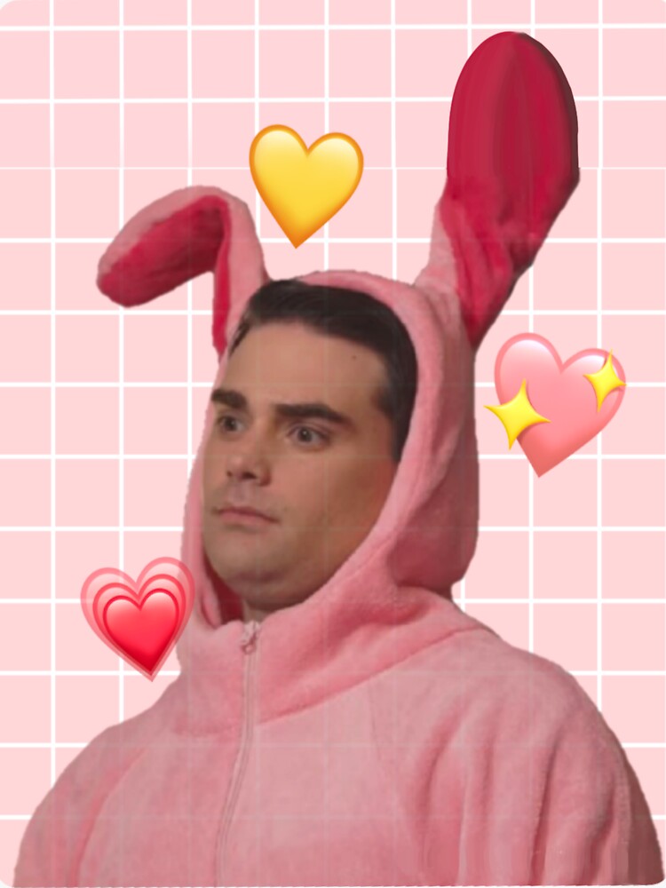 "Ben Shapiro pink bunny cute hearts " Sticker for Sale by ...