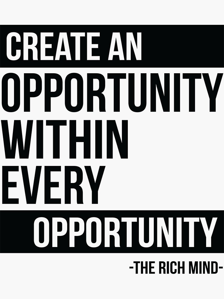 "Create Opportunity" Sticker by iCree8 | Redbubble