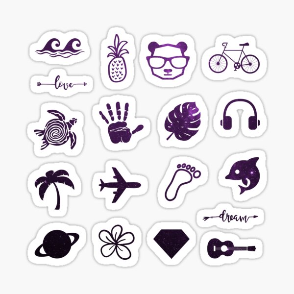 "Purple Pack" Sticker for Sale by Hedda Young | Redbubble