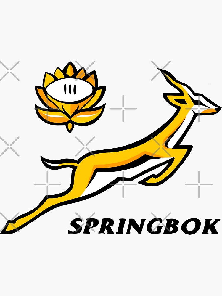"Springbok Vintage Old School Rugby" Sticker for Sale by Sirrahnais ...