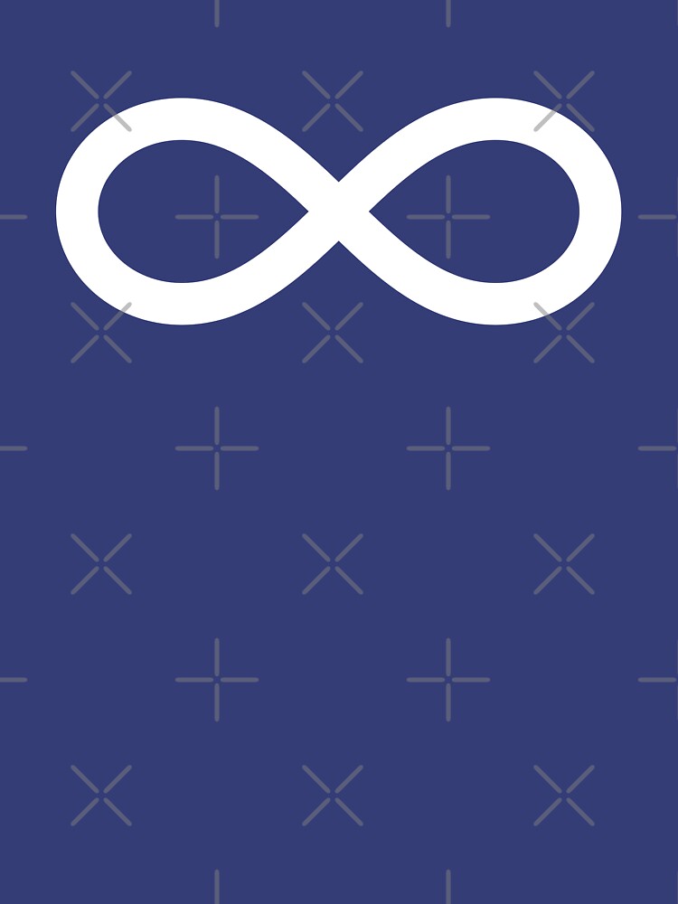 "Blue French Metis flag Infinity symbol franco canadians on blue ...