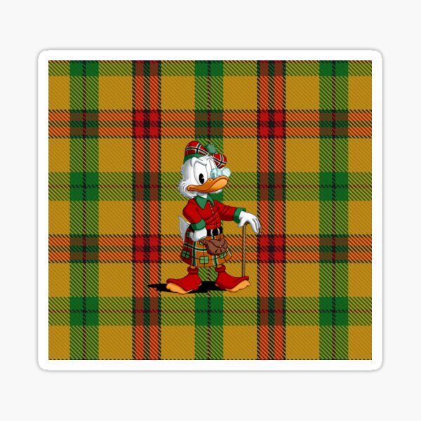 "Tartan of Scrooge McDuck / MacDuck Clan" Sticker by DiPuggo | Redbubble