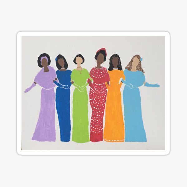 "A Rainbow Of Women" Sticker by ChicGeekArt | Redbubble