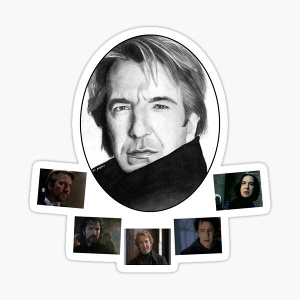 "The Many Faces of Alan Rickman" Sticker for Sale by XactCMGYT | Redbubble