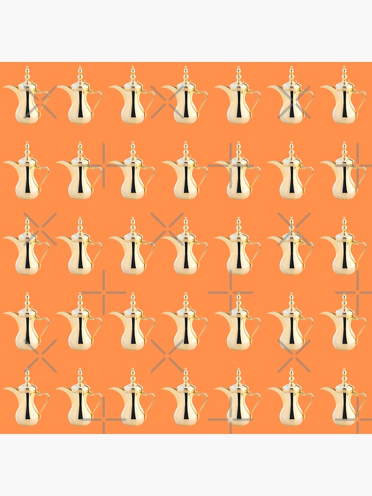 " Small Dallah orange background" Sticker for Sale by yoursaudifriend ...