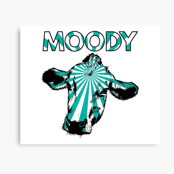 Funny Moody Cow Canvas Prints | Redbubble