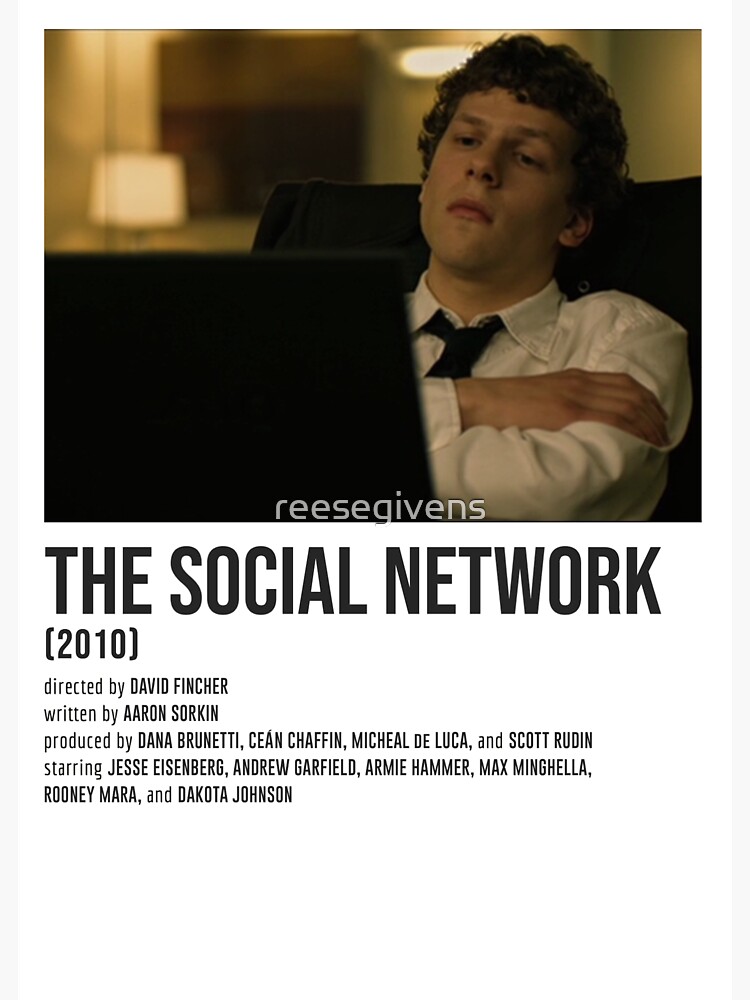 "THE SOCIAL NETWORK deposition POSTER" Sticker by reesegivens | Redbubble