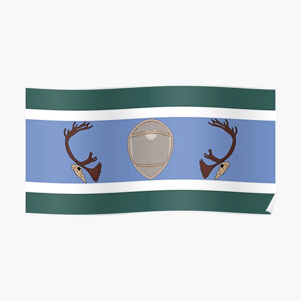 "Innu Nation Flag Canada Indigenous Reindeer skulls and snowshoe HD ...