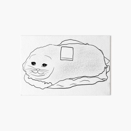 "sad potato cat meme" Art Board Print by JazzyArttt | Redbubble