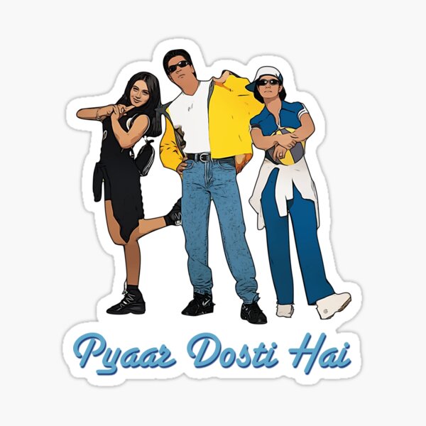 "Pyaar Dosti Hai" Sticker for Sale by cuttingroomprty | Redbubble