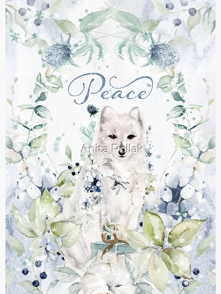 Póster «Tarjeta y arte de la paz del zorro ártico» de aahome | Redbubble