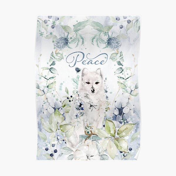 Póster «Tarjeta y arte de la paz del zorro ártico» de aahome | Redbubble