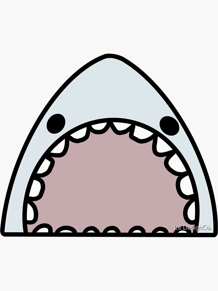 "Cute Shark Doodle" Sticker for Sale by LEbacon16 | Redbubble