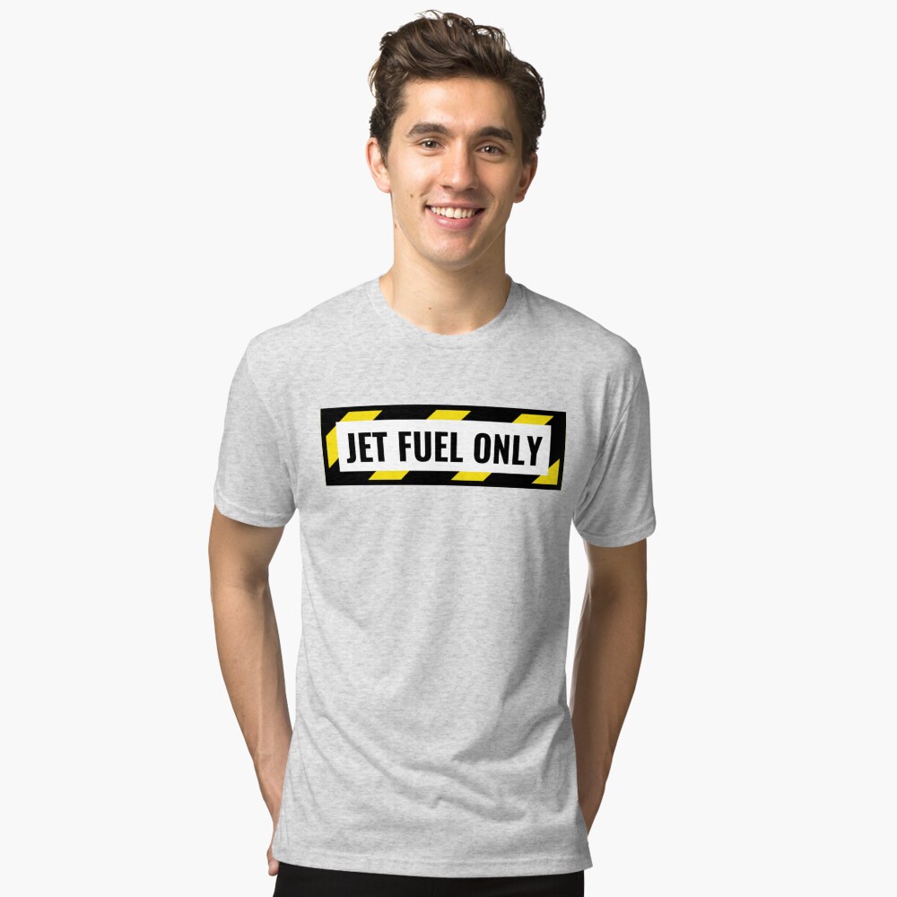 "Jet Fuel Only" Sticker for Sale by AviationTees | Redbubble