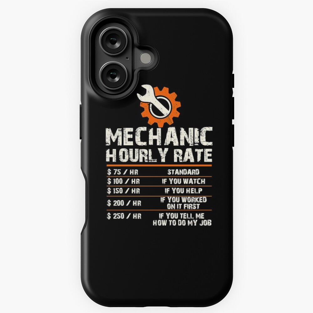"Funny Mechanic Hourly Labor Rates" Sticker for Sale by ThreadsNouveau ...