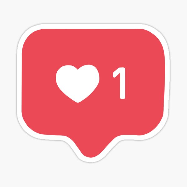 "Instagram Like Button" Sticker for Sale by LEbacon16 | Redbubble