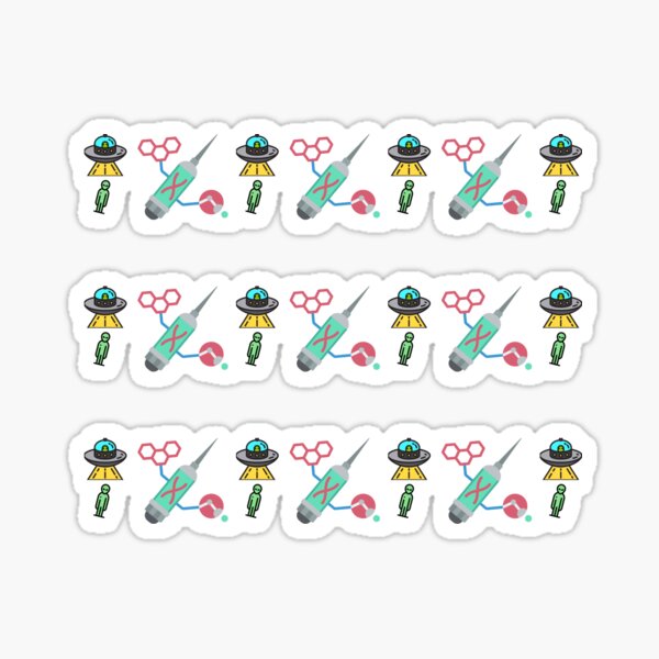 "Alien Beaming Up" Sticker by PatternsRUs | Redbubble