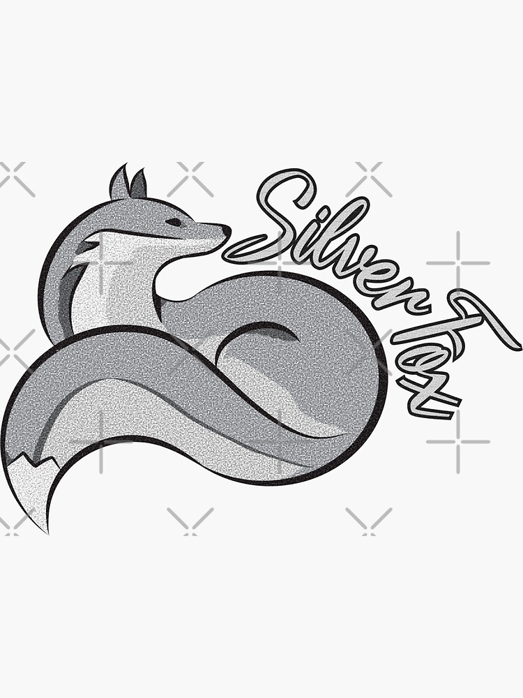 "Silver Fox " Sticker for Sale by SilverLocksShop | Redbubble