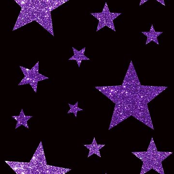 "Purple Faux Glitter Stars" Sticker for Sale by Felicity-K | Redbubble