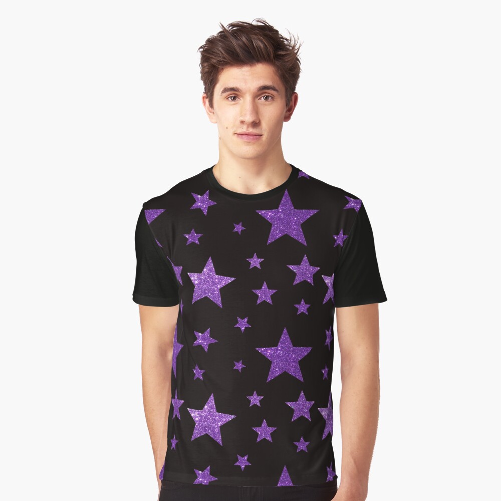 "Purple Faux Glitter Stars" Sticker for Sale by Felicity-K | Redbubble